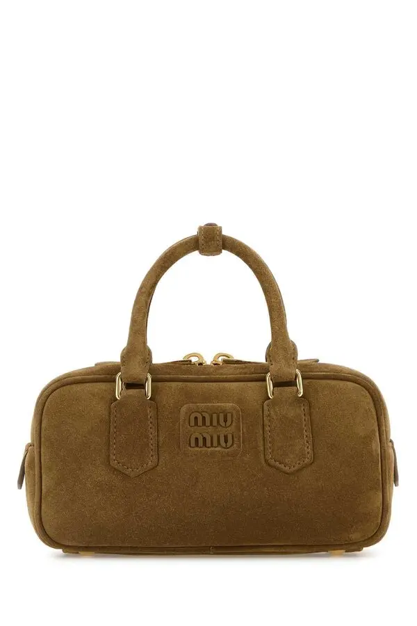 Miu Miu Biscuit Suede Arcadie Handbag