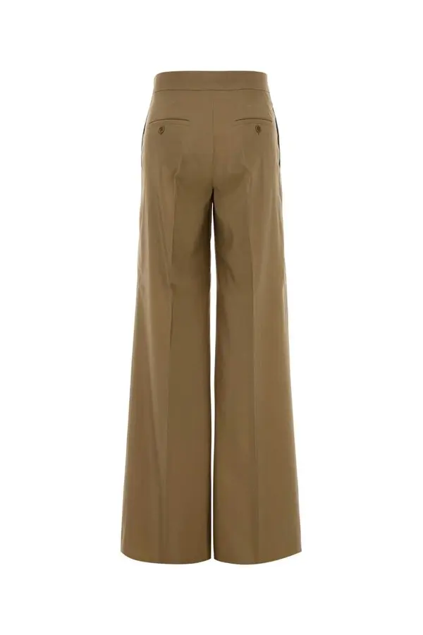 Max Mara Camel Wool Blend Wide-leg Bronte Pant