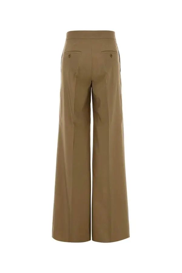 Max Mara Wool Blend Wide-leg Bronte Pant - Brown