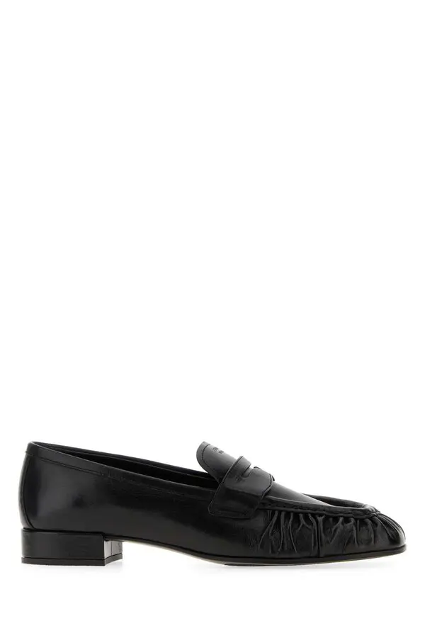 Prada Leather Loafers - Black