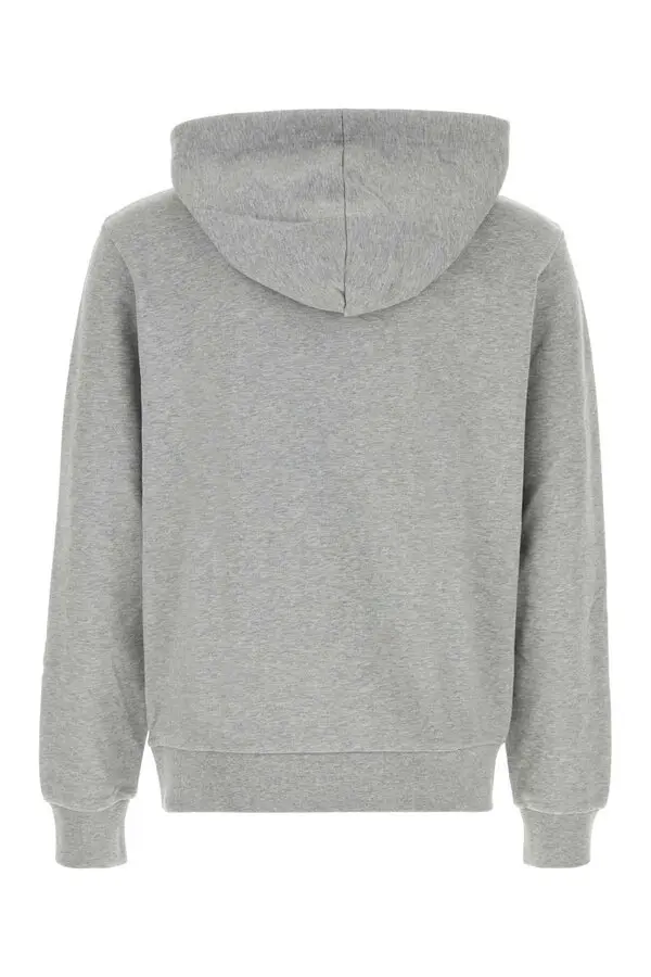 A.p.c. Melange Grey Stretch Cotton Sweatshirt
