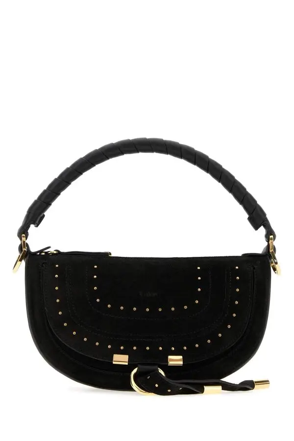 Chloé Suede Mini Marcie Shoulder Bag - Black