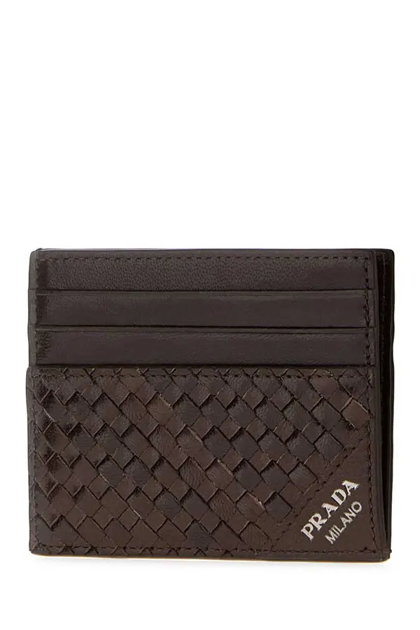 Prada Dark Leather Card Holder