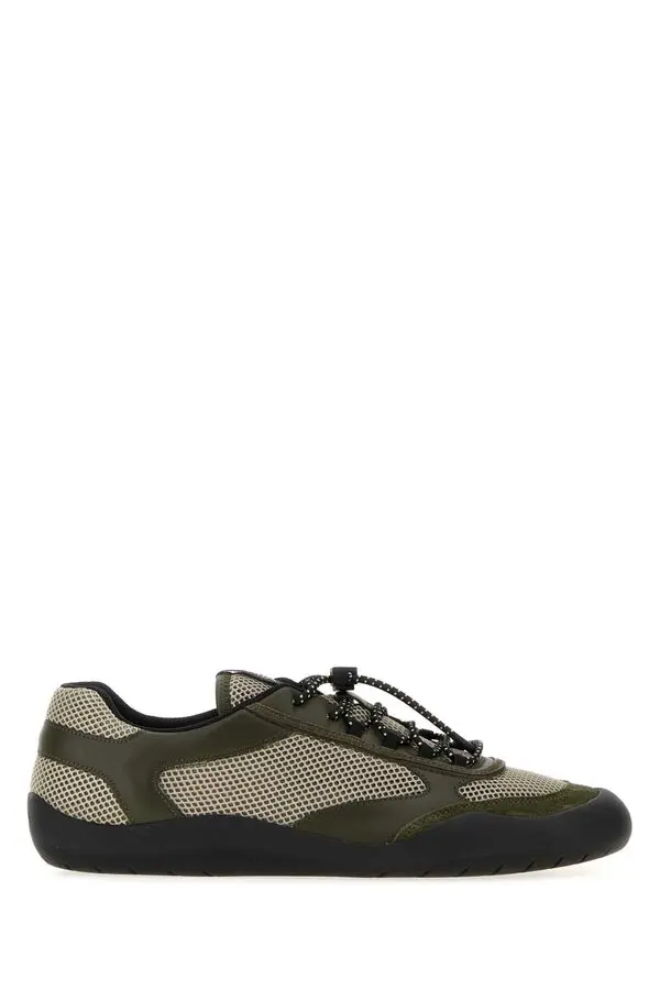 Prada Leather And Mesh Speedrock Sneakers - Multicolor