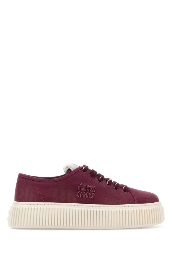 Miu Miu Canvas Sneakers - Purple