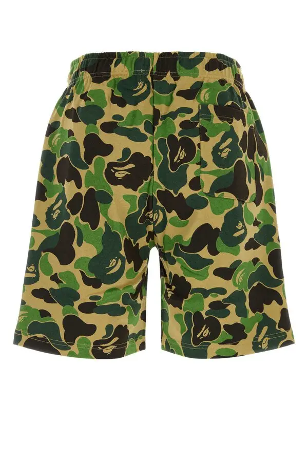 A BATHING APE Printed Cotton Abc Camo Shark Bermuda Shorts