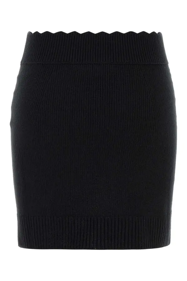 Chloé Wool Blend Mini Skirt - Black
