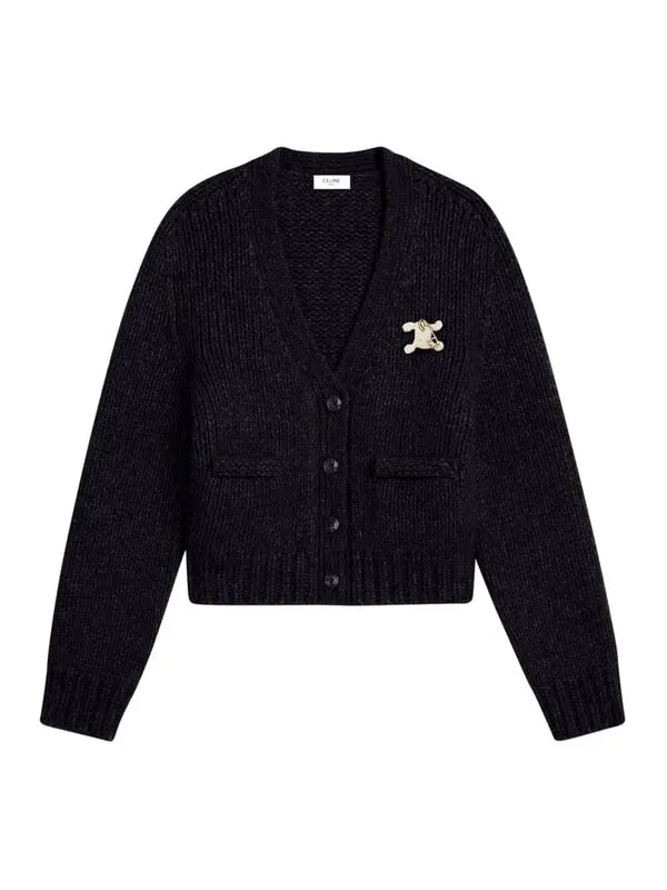 Celine Silk And Cashmere Cardigan - Black