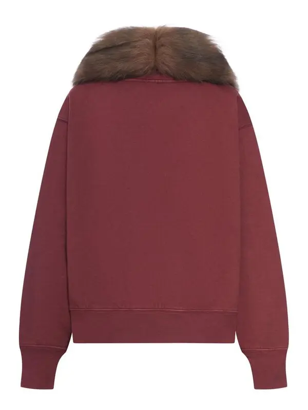Prada Sweatshirt With Removable Fur Collar