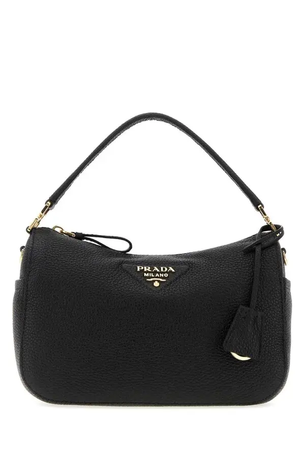 Prada Leather Small Handbag - Black