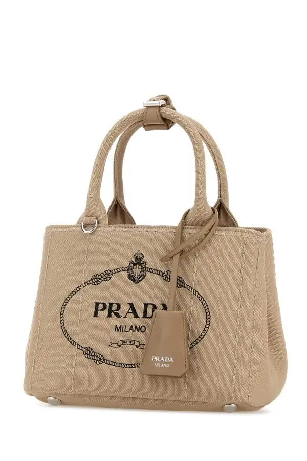 Prada Canvas Mini Handbag - Brown