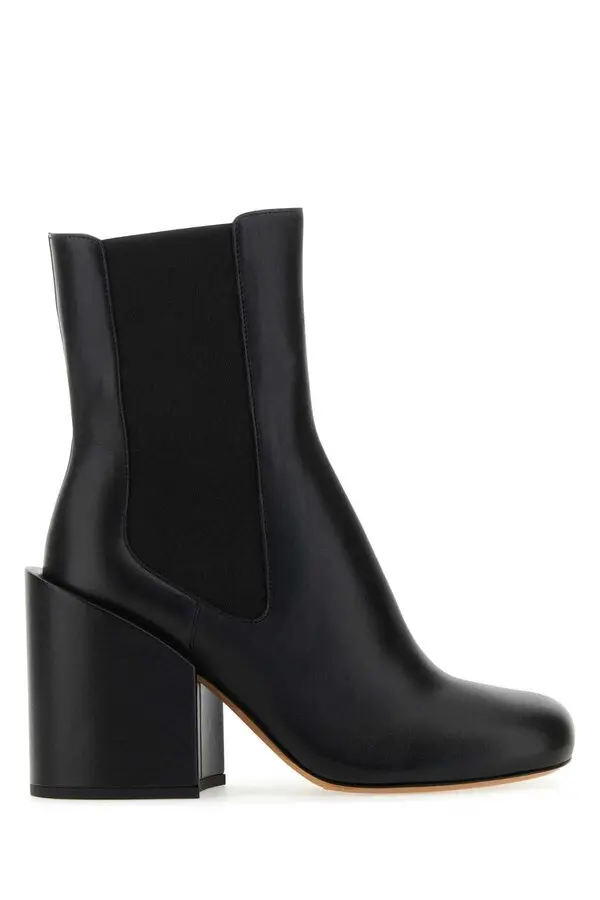 Sportmax Leather Etra Ankle Boots - Black