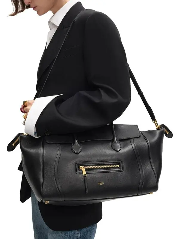 Celine Medium Luggage Bag In Soft Glossy Lambskin