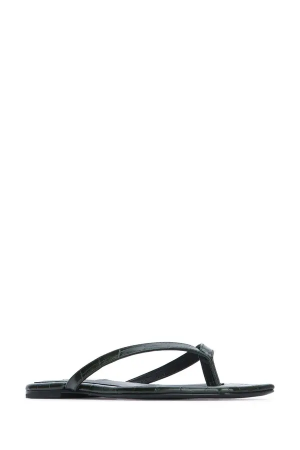 TOTEME Croco-embossed Flip Flops