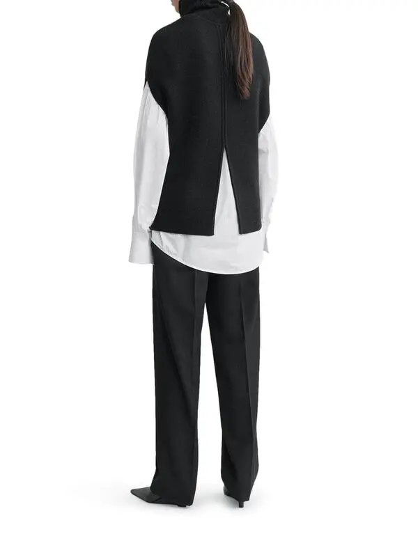 TOTEME Double-knit Wool Vest - Black