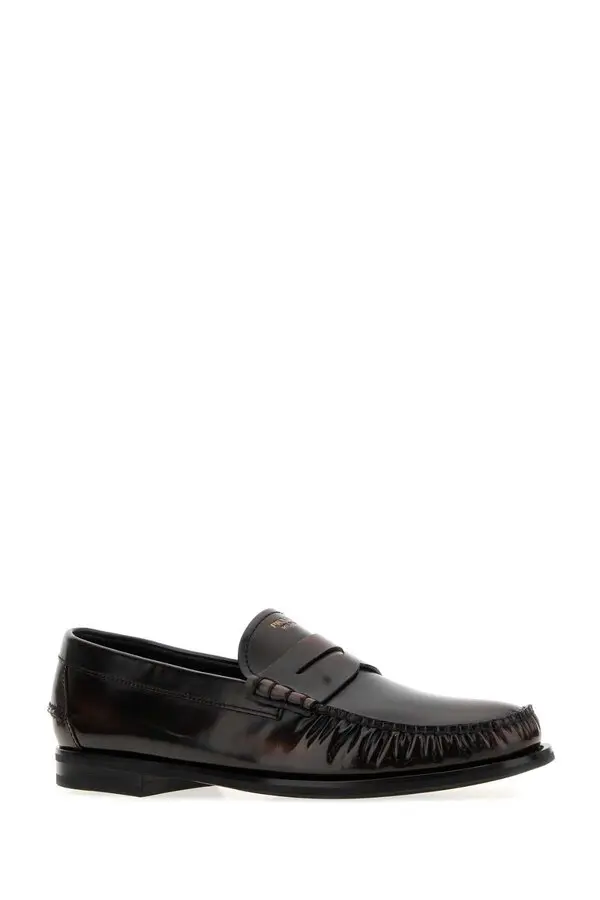Prada Dark Leather Loafers