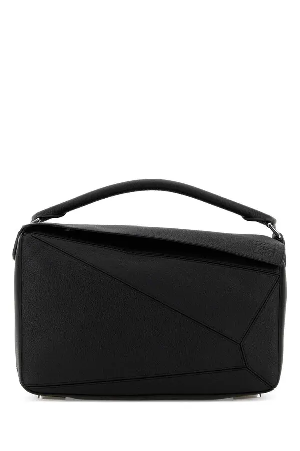 Loewe Leather Large Puzzle Handbag - Black