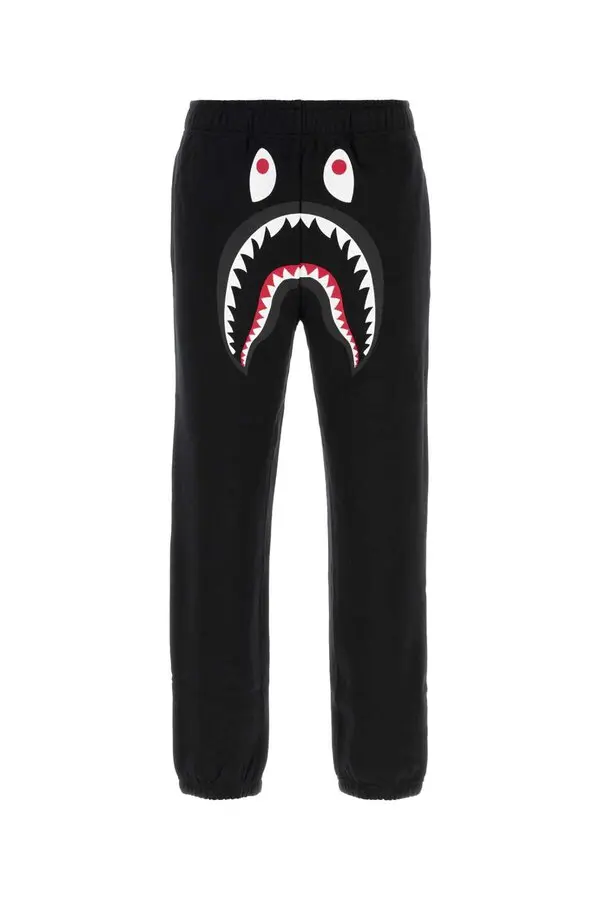 A BATHING APE Cotton Shark Joggers - Black