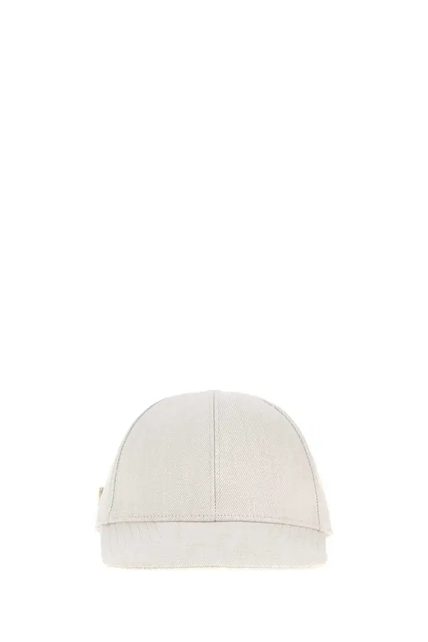 Prada Chalk Denim Baseball Cap - White