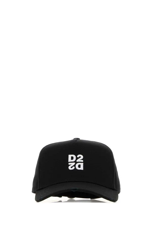 Dsquared2 Cotton Baseball Cap - Black