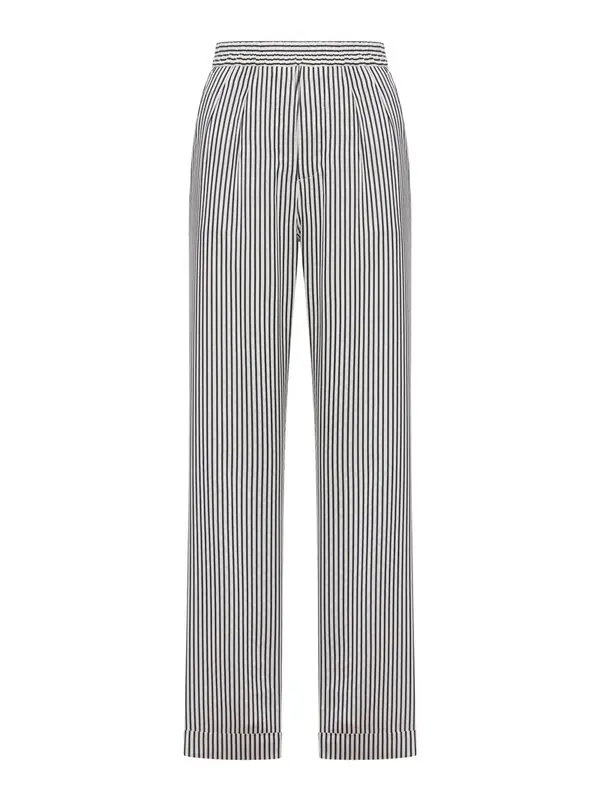 TOM FORD Striped Silk Trousers - Multicolor