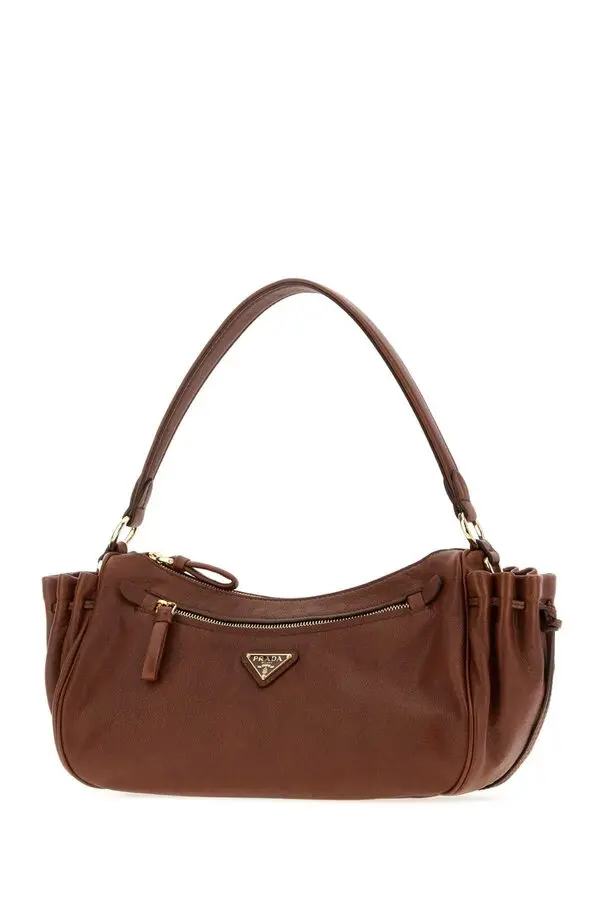 Prada Caramel Leather Small Shoulder Bag