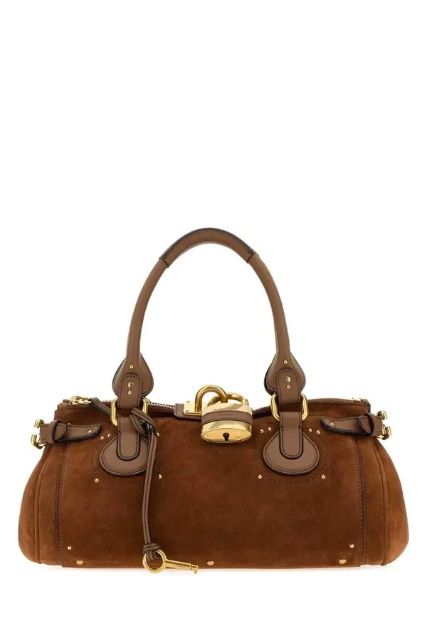 Chloé Suede Paddington Shopping Bag - Brown