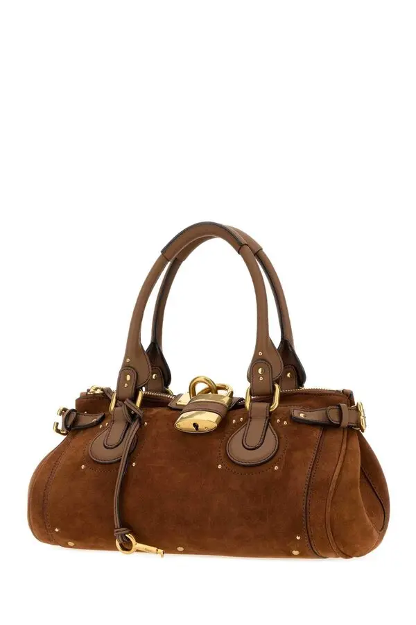 Chloé Suede Paddington Shopping Bag - Brown