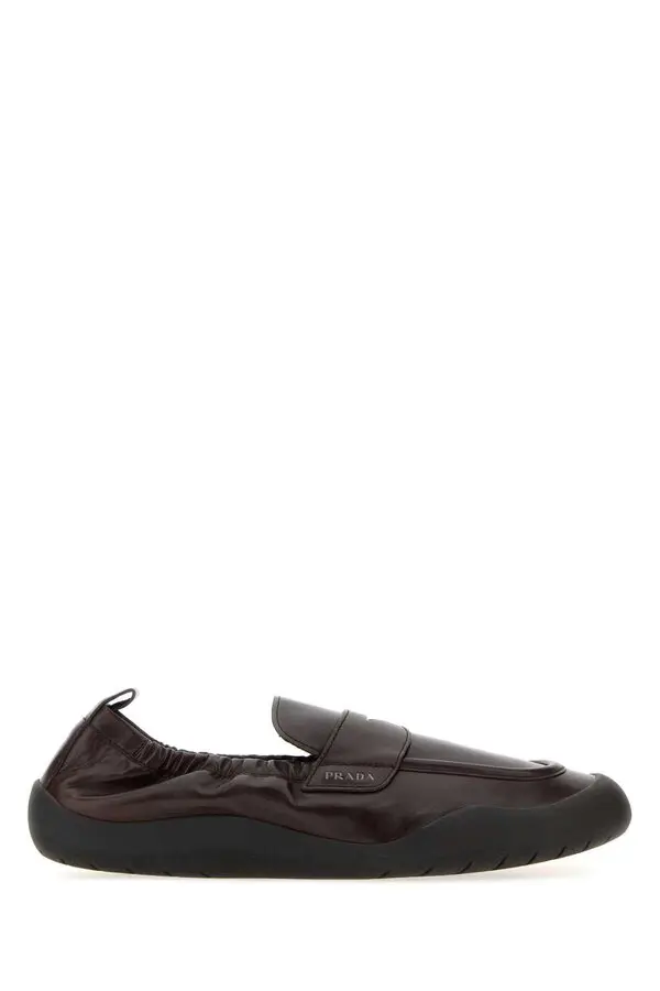 Prada Dark Leather Speedrock Loafers