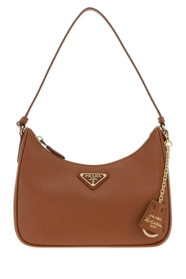 Prada Caramel Leather Re-edition 2005 Shoulder Bag - Brown