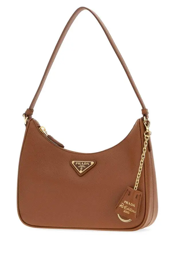 Prada Caramel Leather Re-edition 2005 Shoulder Bag - Brown