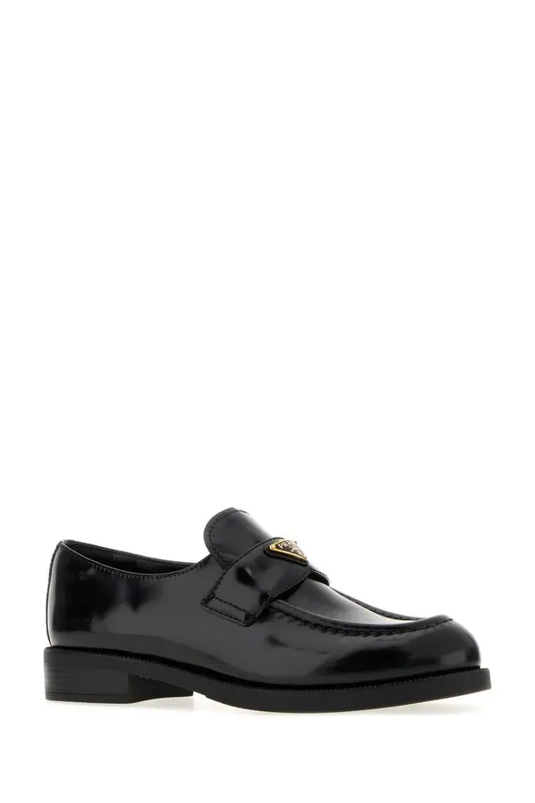 Prada Leather Loafers - Black