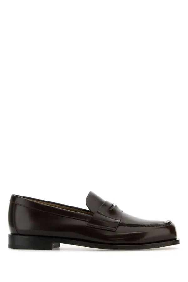 Prada Chocolate Leather Loafers