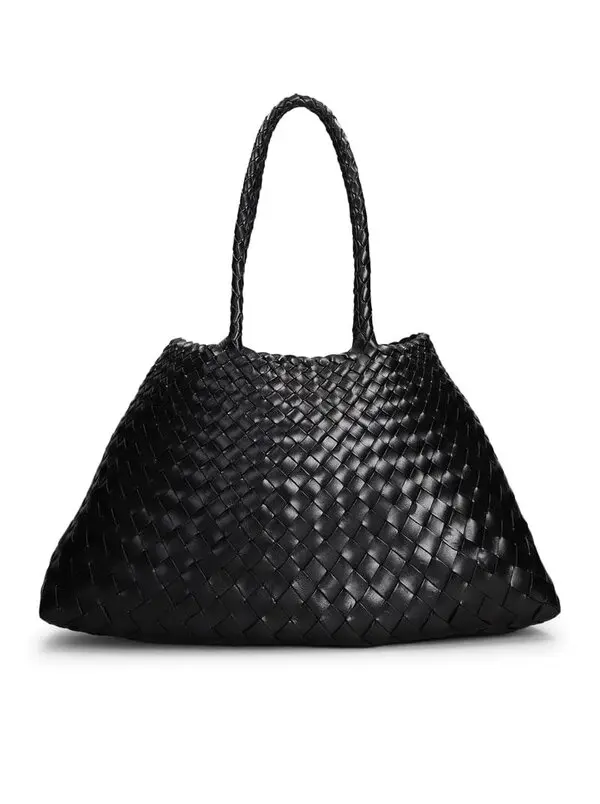 Dragon Diffusion Santa Croce Big Bag In Woven Leather