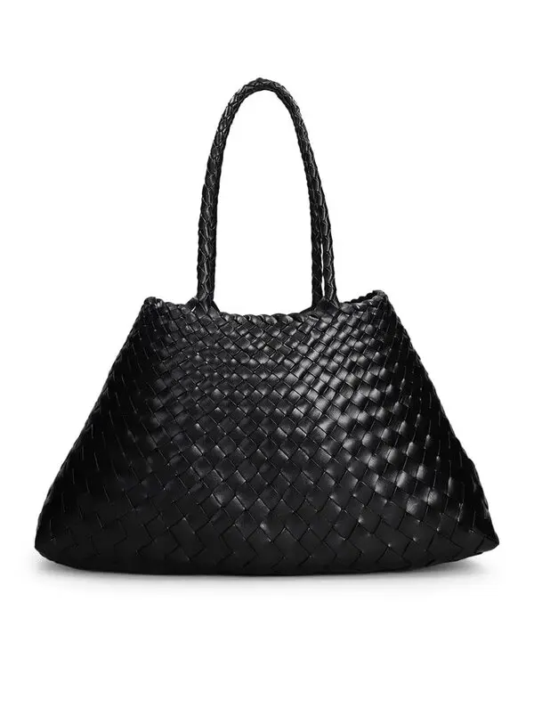 Dragon Diffusion Santa Croce Big Bag In Woven Leather