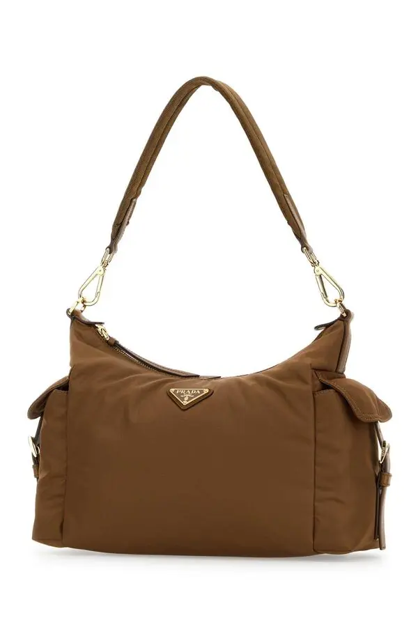 Prada Camel Re-nylon Shoulder Bag - Brown