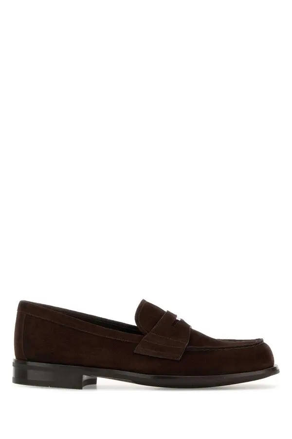 Prada Dark Suede Loafers