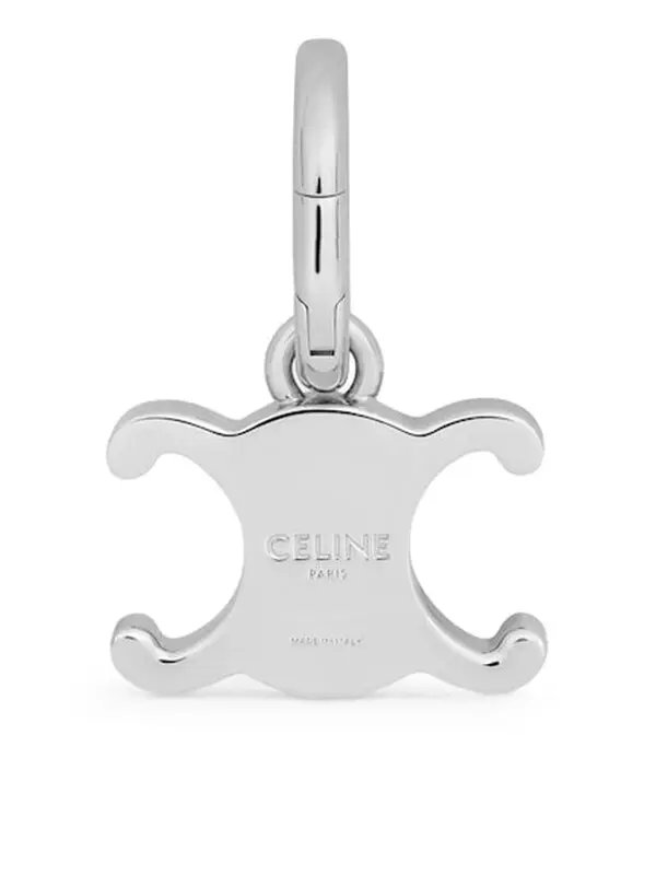 Celine Triomphe Charms In Rhodium-plated Brass - Silver