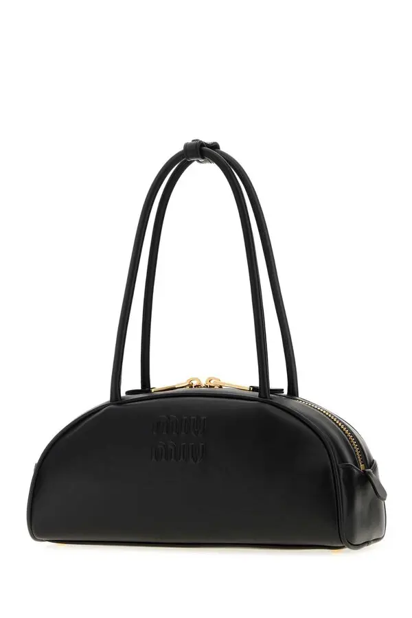Miu Miu Leather Beau Shoulder Bag - Black