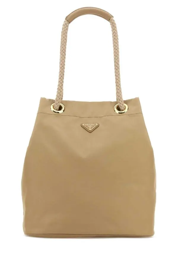 Prada Beige Re-nylon Large Mariner Bucket Bag - Brown