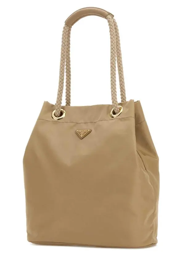 Prada Beige Re-nylon Large Mariner Bucket Bag - Brown