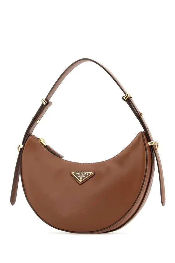 Prada Caramel Leather Arquã¨ Handbag