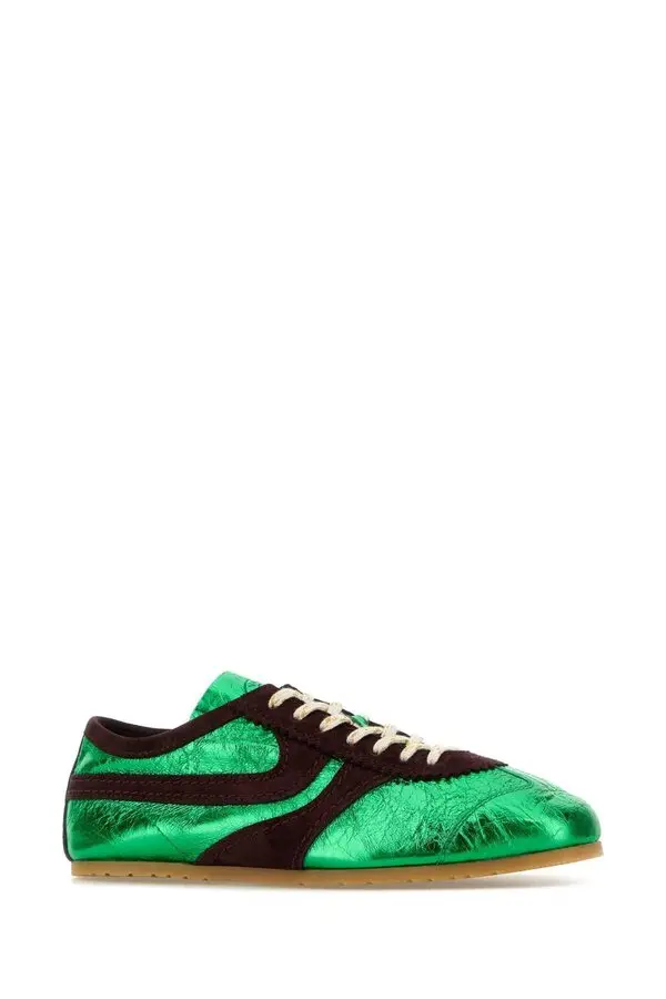 Dries Van Noten Two-tone Leather And Suede Sneakers - Multicolor