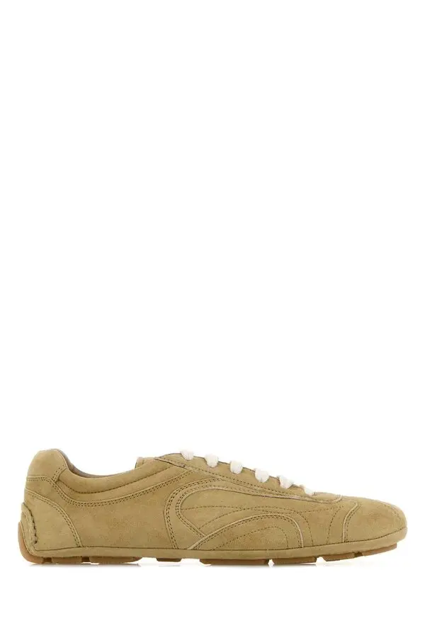 Prada Beige Suede Montecarlo Sneakers