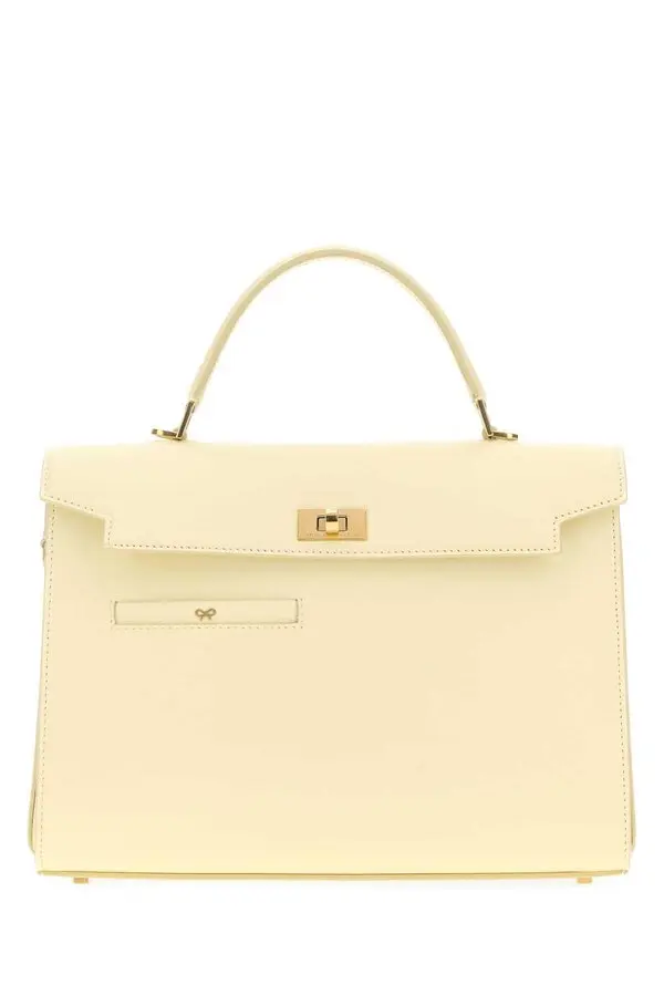 ANYA HINDMARCH Pastel Leather Mortimer Handbag - Yellow