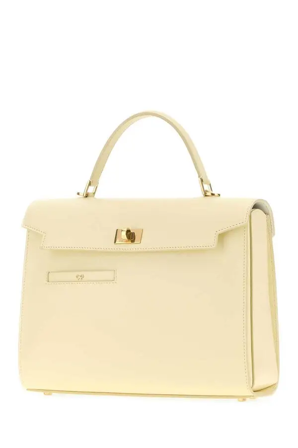 ANYA HINDMARCH Pastel Leather Mortimer Handbag - Yellow