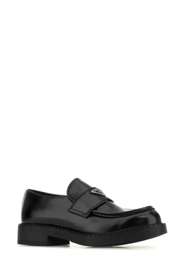 Prada Leather Chocolate Loafers