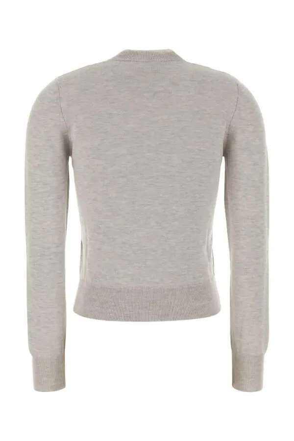 A.p.c. Melange Grey Wool Blend Rosa Cardigan