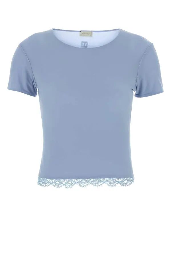 Magda Butrym Stretch Cupro T-shirt - Blue