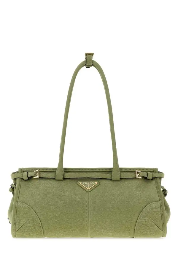 Prada Nabuk Bonnie Shoulder Bag - Green